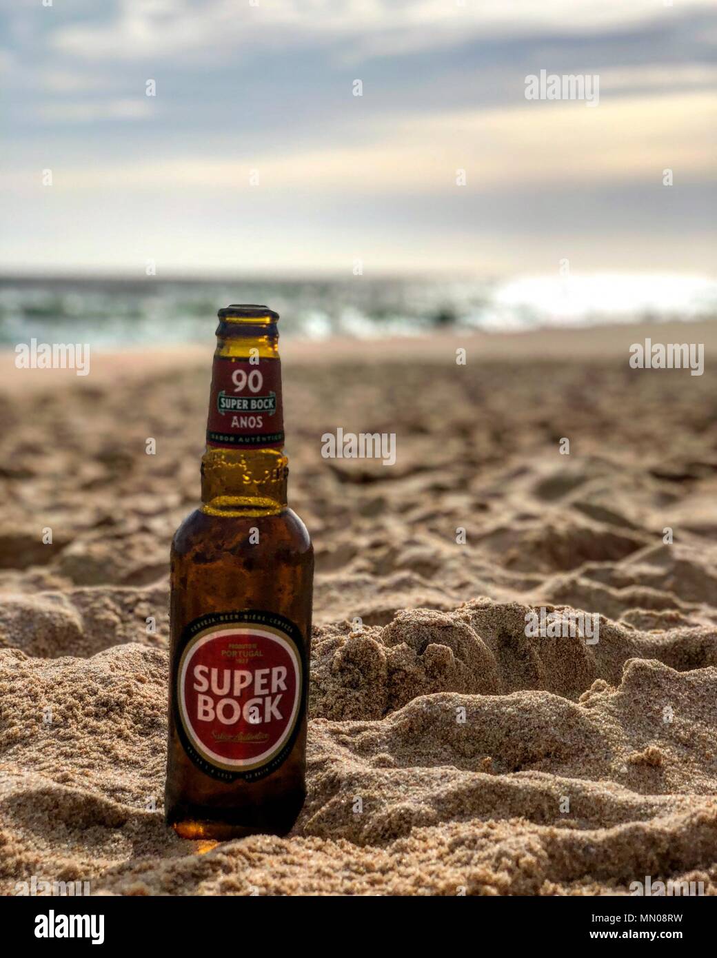 Beer On The Beach Stock Photo - Alamy