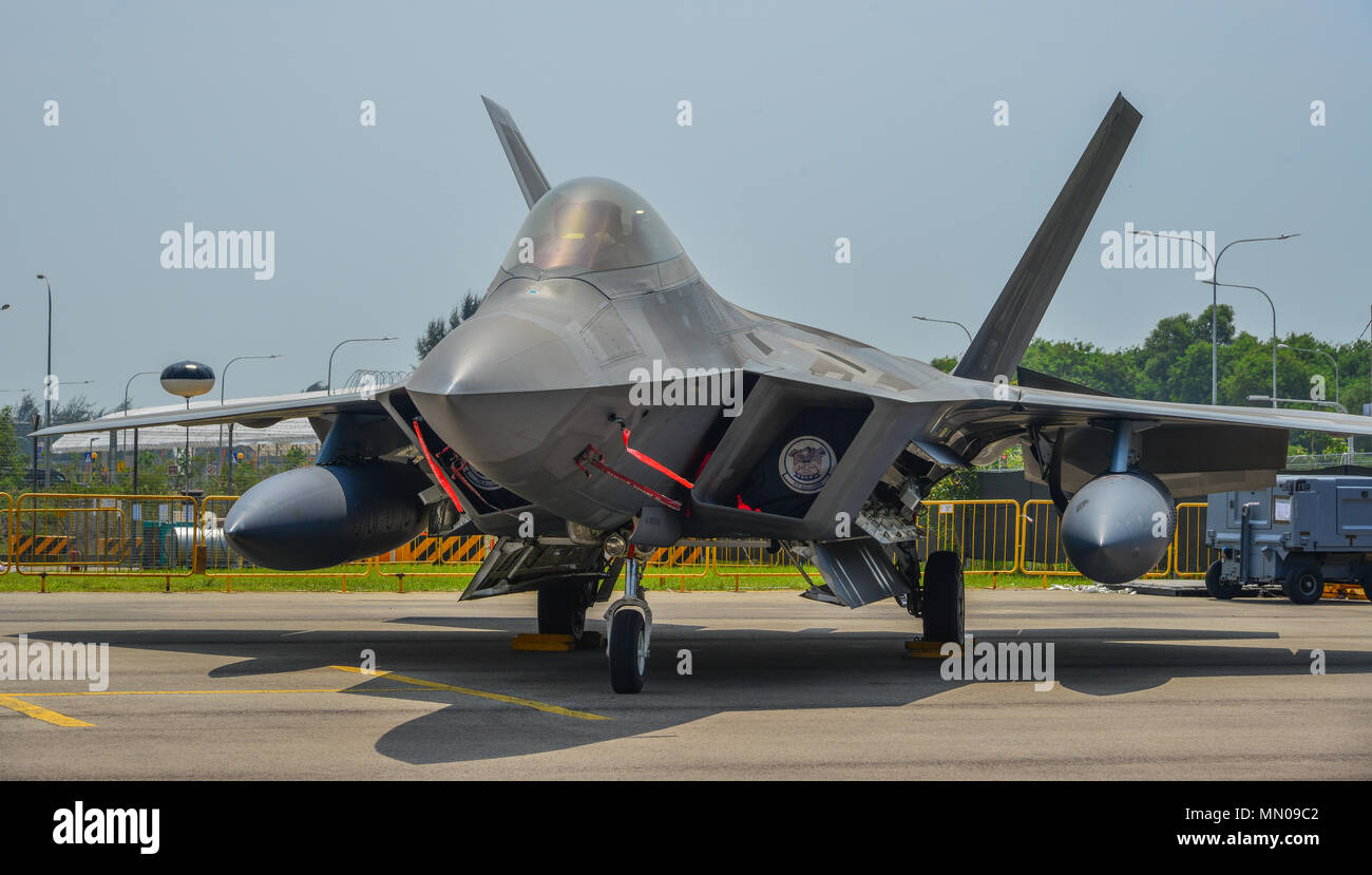 Singapore - Feb 10, 2018. A Lockheed Martin F-35 Lightning II aircraft ...