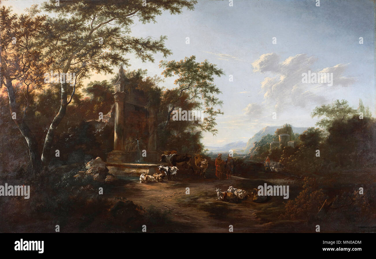Cattle resting near a farm. between 1651 and 1685. Adam Colonia and Jan ...