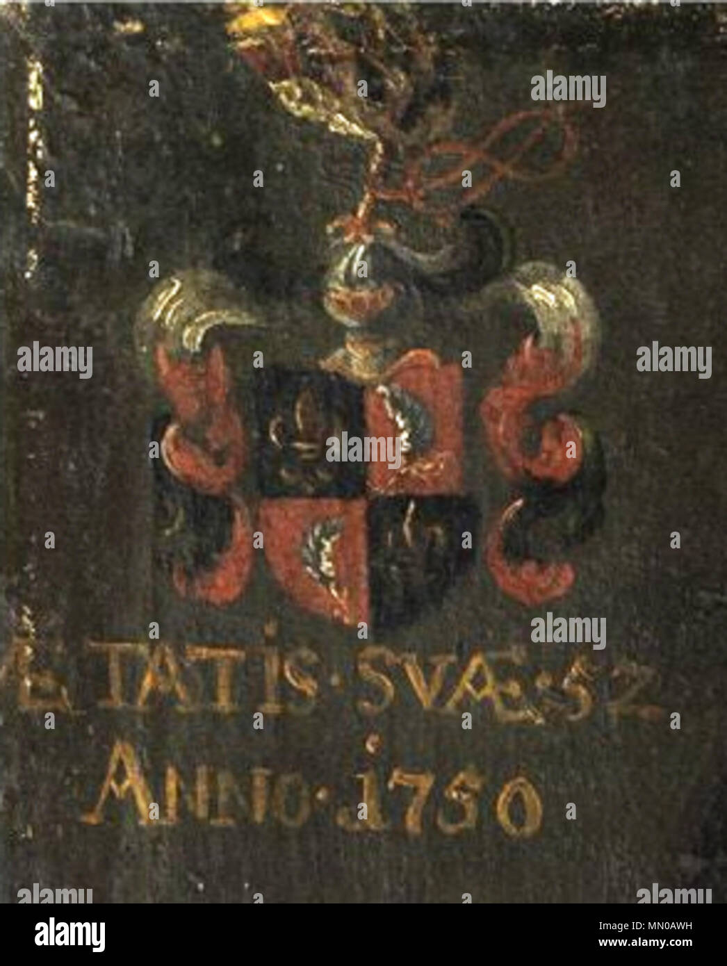 . Deutsch: Detail aus File:Adelsportrait 1750.jpg, Wappen einer ...