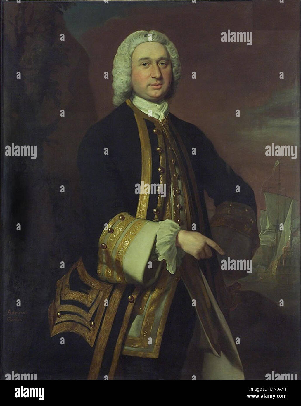 . English: Admiral Thomas Gordon (c. 1658–1741) Русский: Адмирал Томас ...