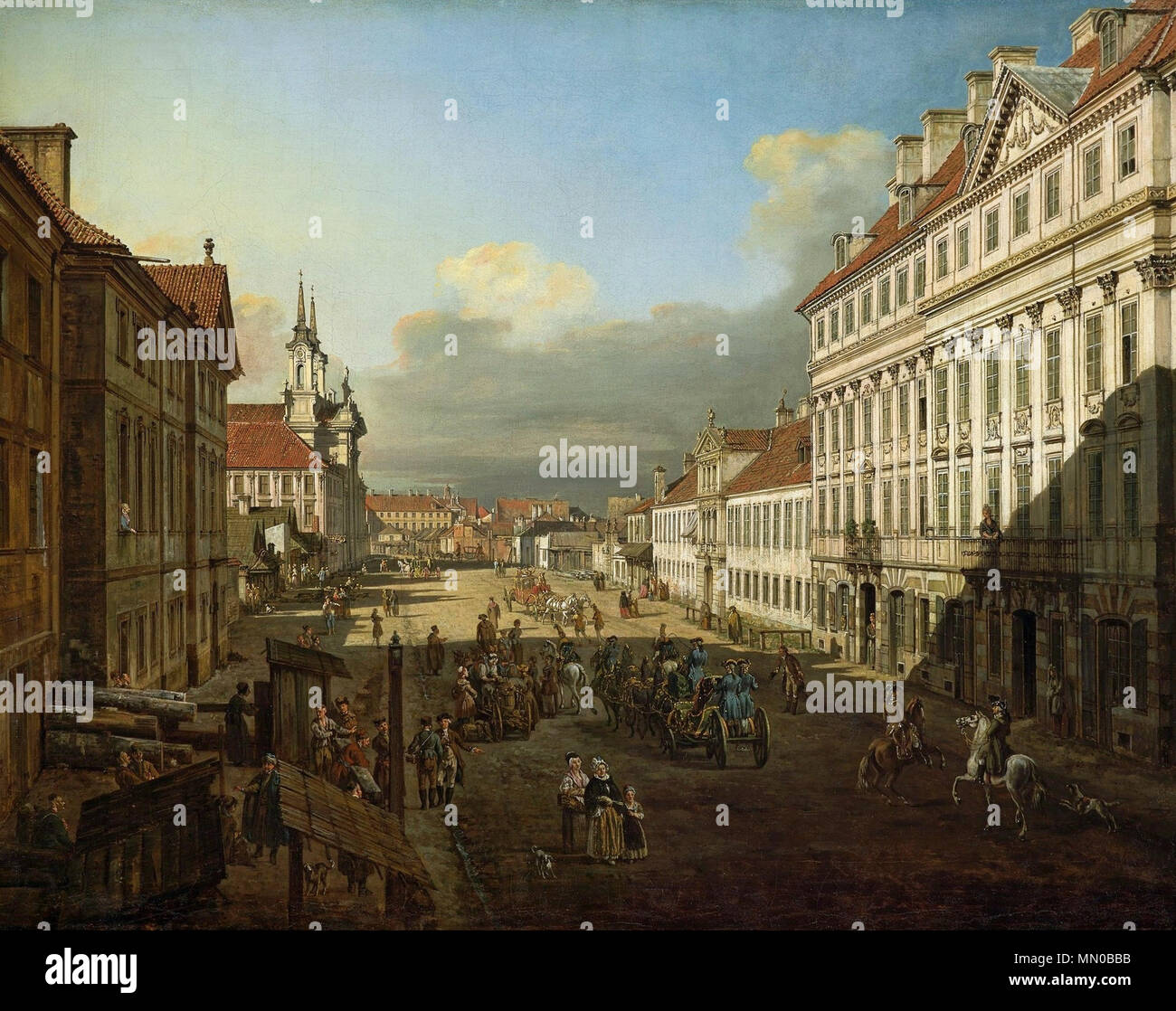 Bellotto Długa Street in Warsaw Stock Photo - Alamy