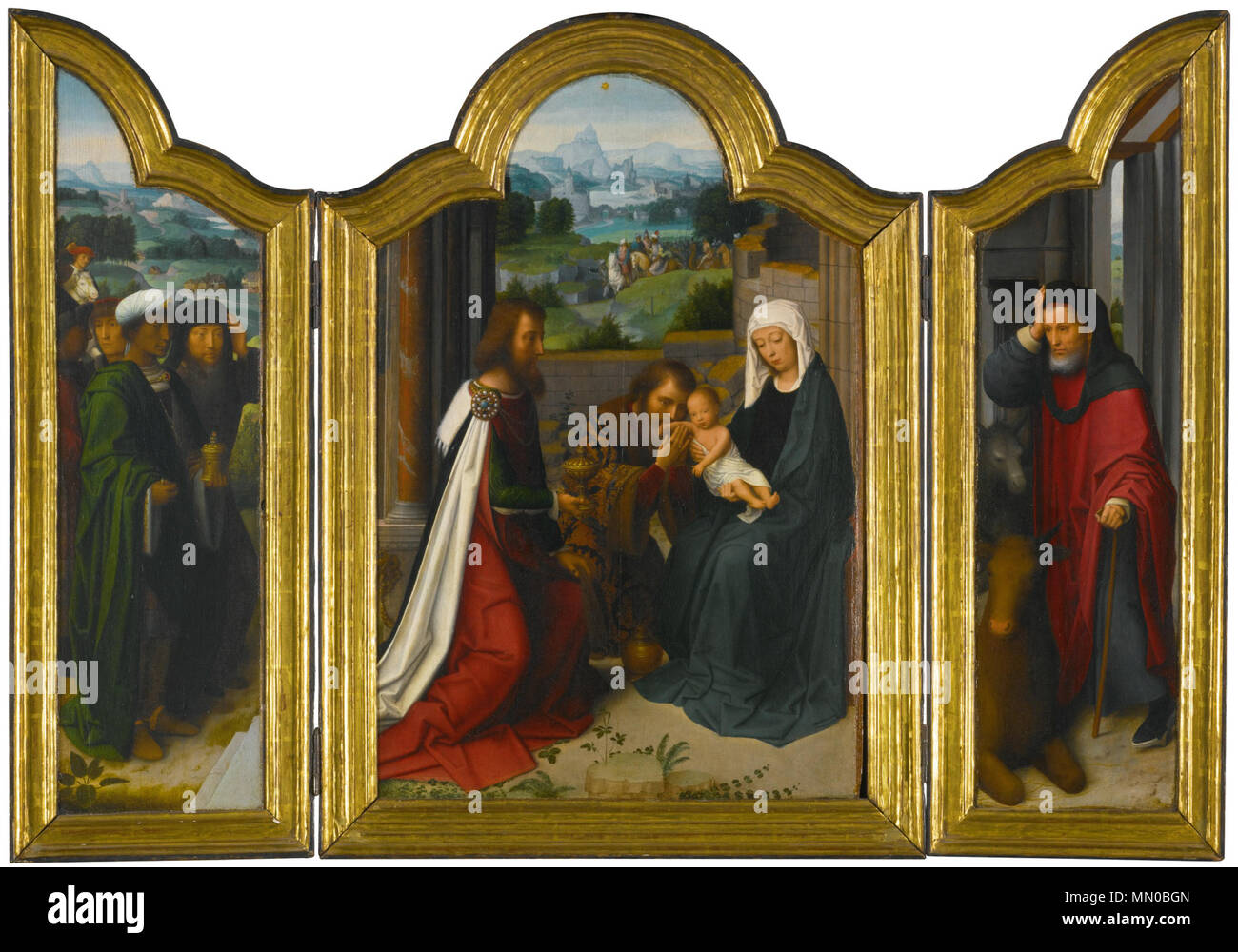 English: Triptych with Adoration of the Magi . before 1551. Adriaen Isenbrant - Triptych ...