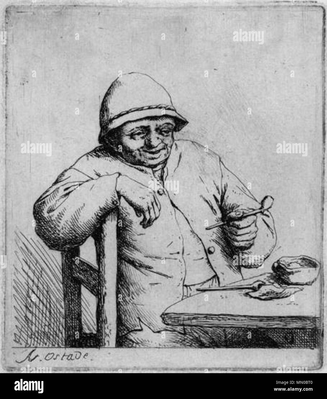 The Smiling Smoker Adriaen van Ostade Smiling Smoker Stock Photo - Alamy