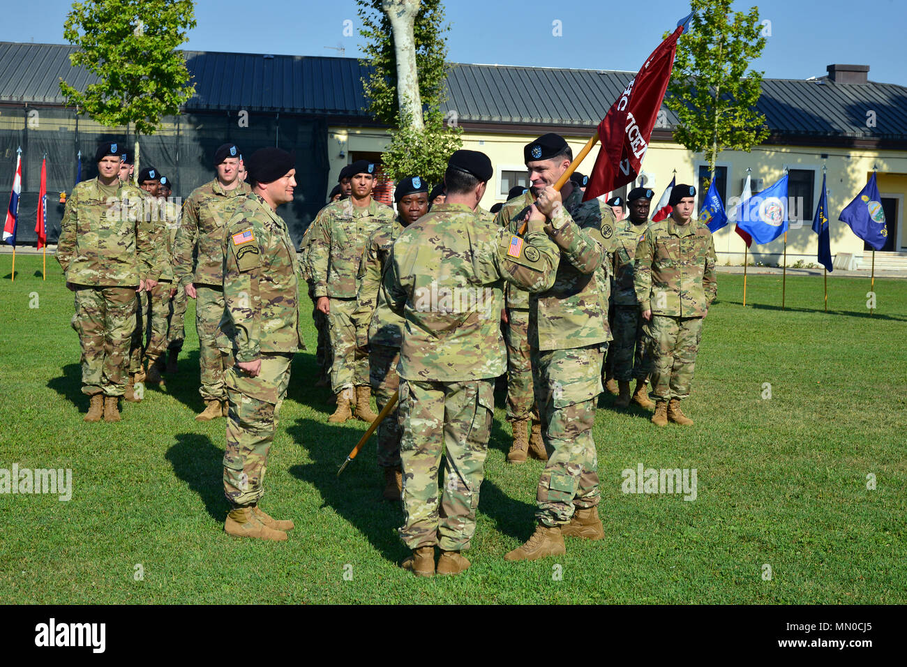 U. S. Army Lt. Col. Brian J. Bender (right), Outgoing Commander U.S ...