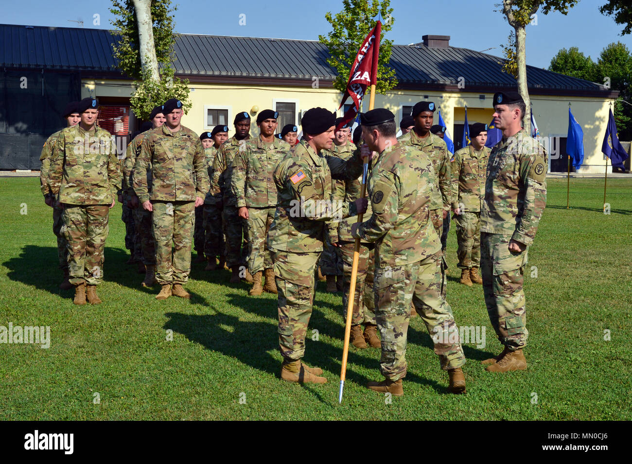 U. S. Army Lt. Col. Kane D. Morgan (left), Incoming Commander U.S. Army ...