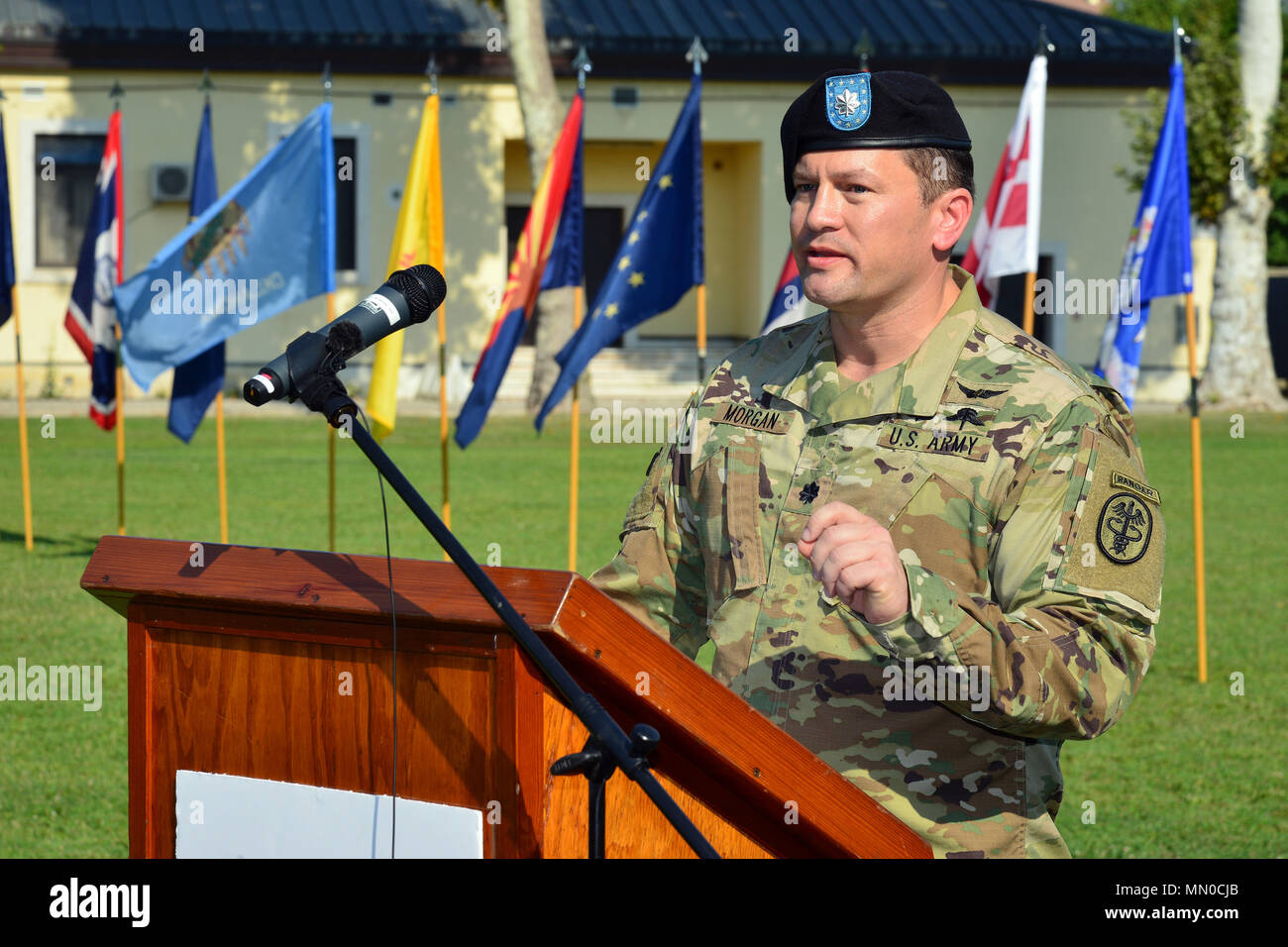 U. S. Army Lt. Col. Kane D. Morgan, Incoming Commander U.S. Army Health ...