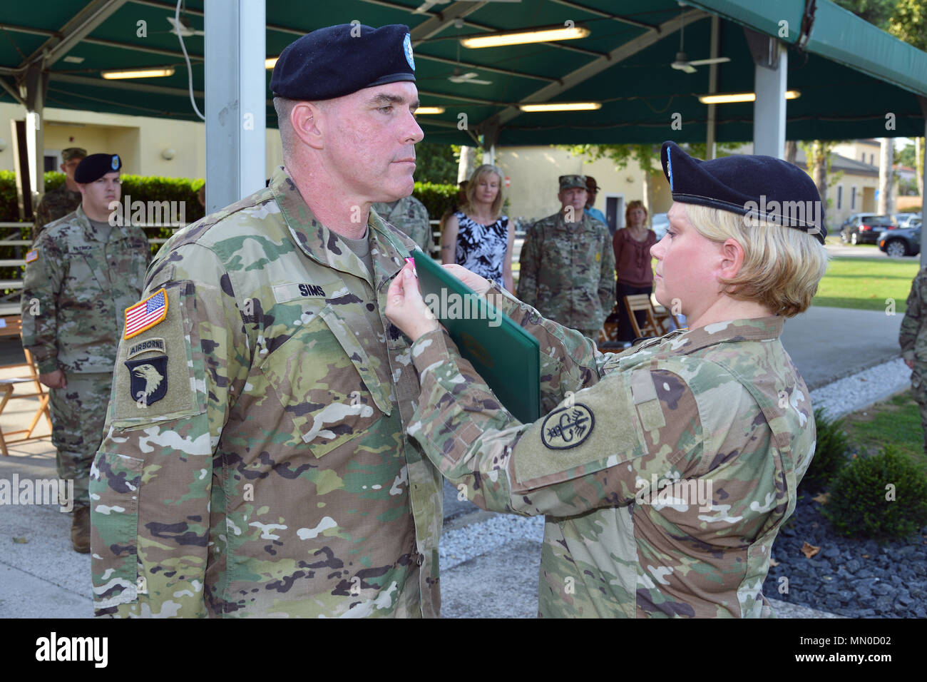U. S. Army Col. Rebecca I. Porter (right), Commander Public Health ...