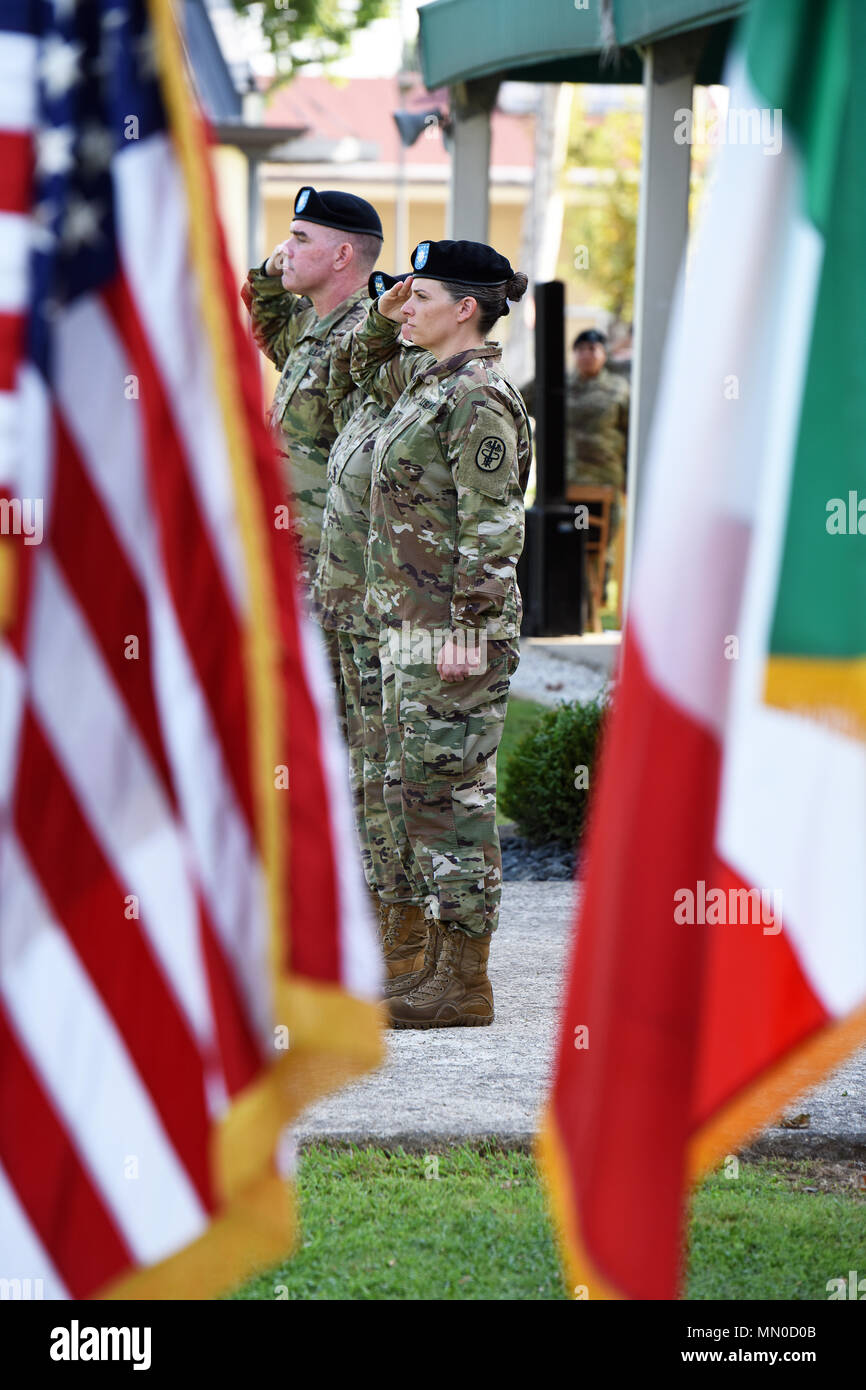 U. S. Army Col. Rebecca I. Porter (center), Commander Public Health ...