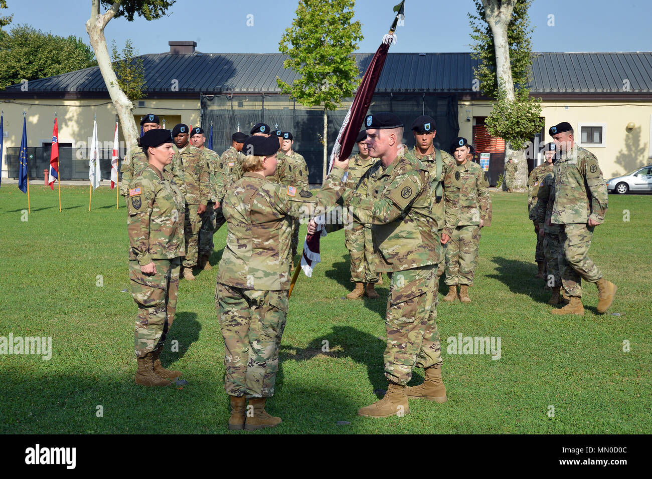 U. S. Army Lt. Col. Andrew G. Sims Jr. (left), Outgoing Commander ...