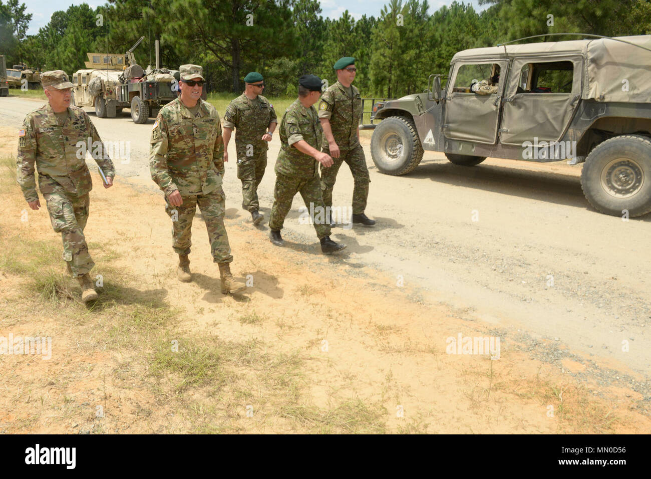 Indiana National Guard command team represented by Command Sgt. Maj ...