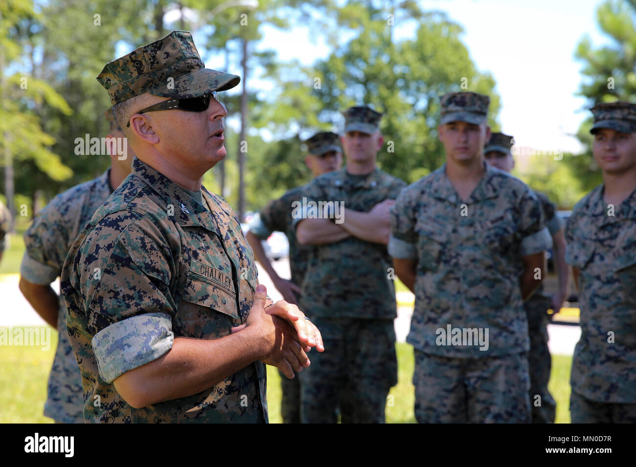 U.S. Marine Corps Col. Adam M. Chalkley, Commanding Officer, Combat ...