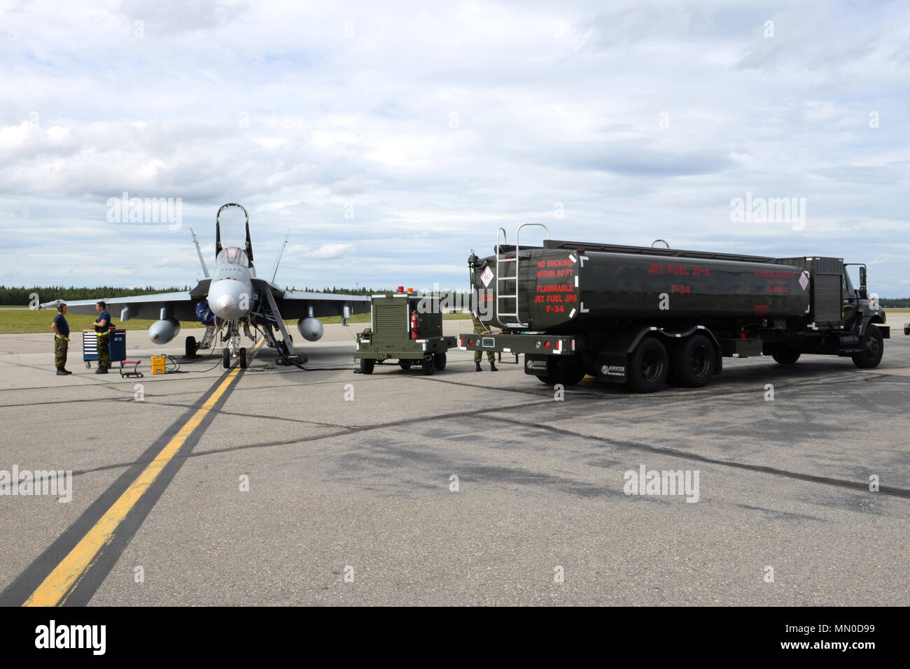 A Royal Canadian Air Force CF-18 Hornet fighter aircraft assigned to ...