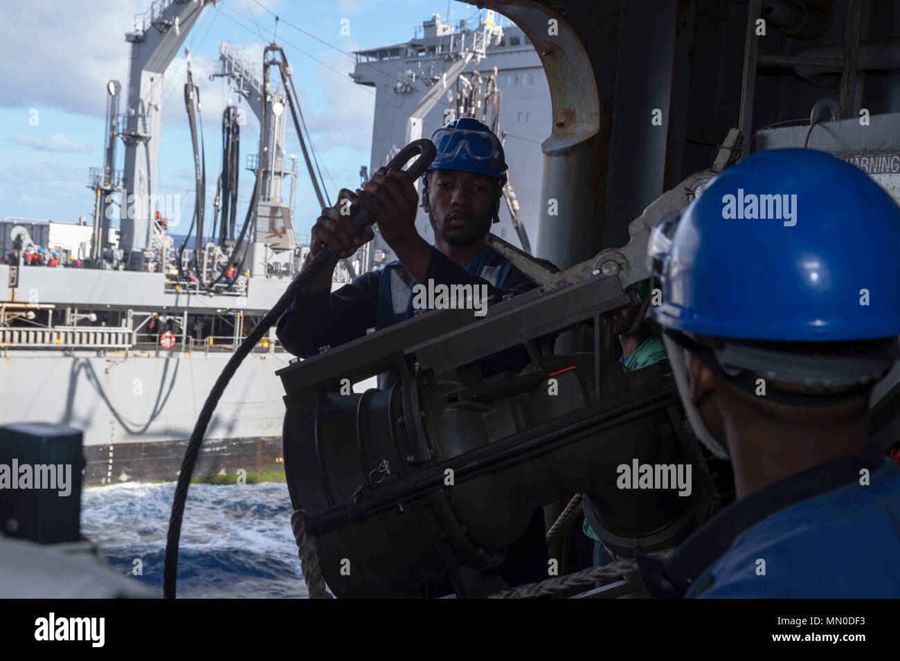 170803-N-RU971-038 CORAL SEA (Aug. 3, 2017) Boatswain’s Mate Seaman ...