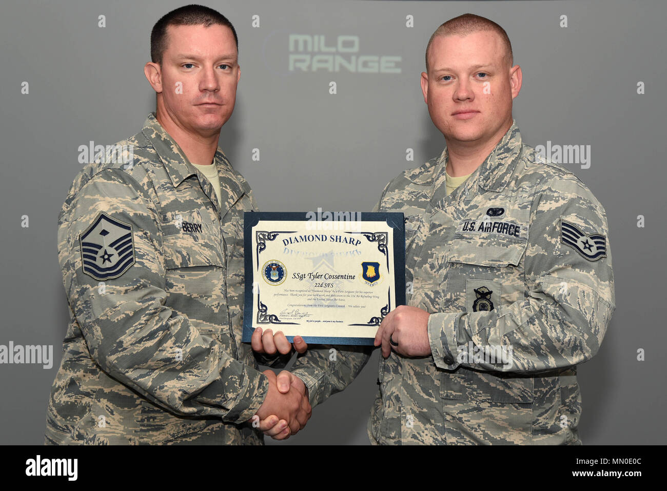 Master Sgt. Jarrod Berry, 22nd Security Forces Squadron first sergeant ...