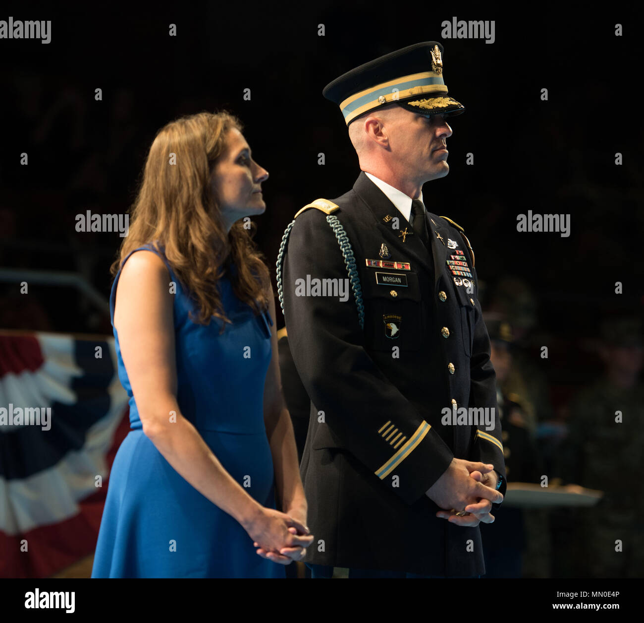 Lt. Col. Ryan J. Morgan, (right), commander of 4th Battalion, 3d US ...