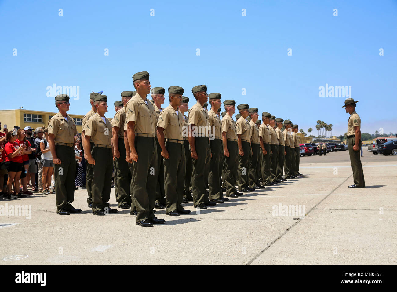 The new Marines of Alpha Company, 1st Recruit Training Battalion ...