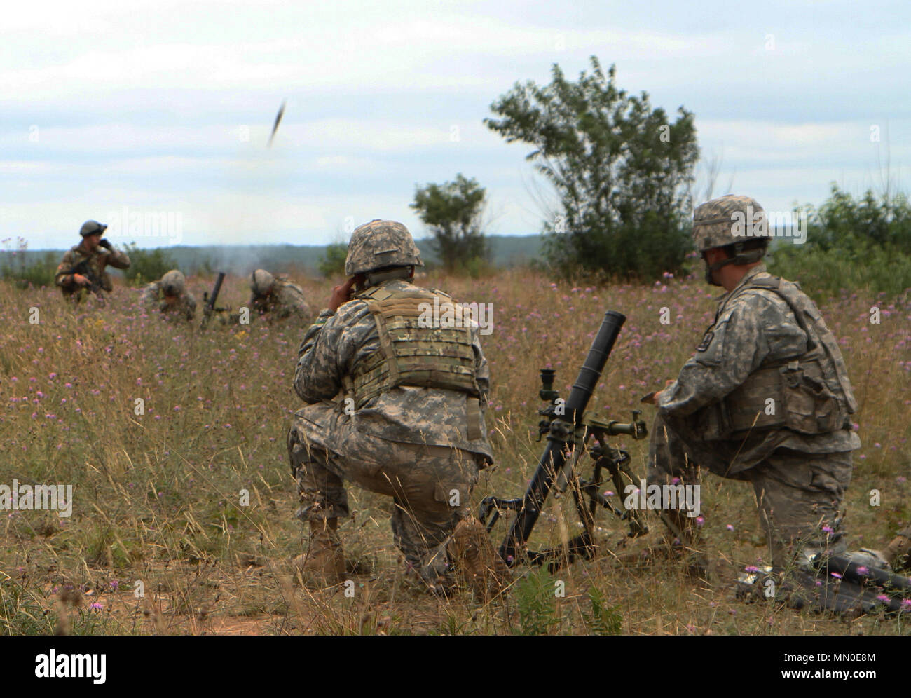 Arizona National Guard Specialist Tyler Mckinney and Specialist Oscar ...