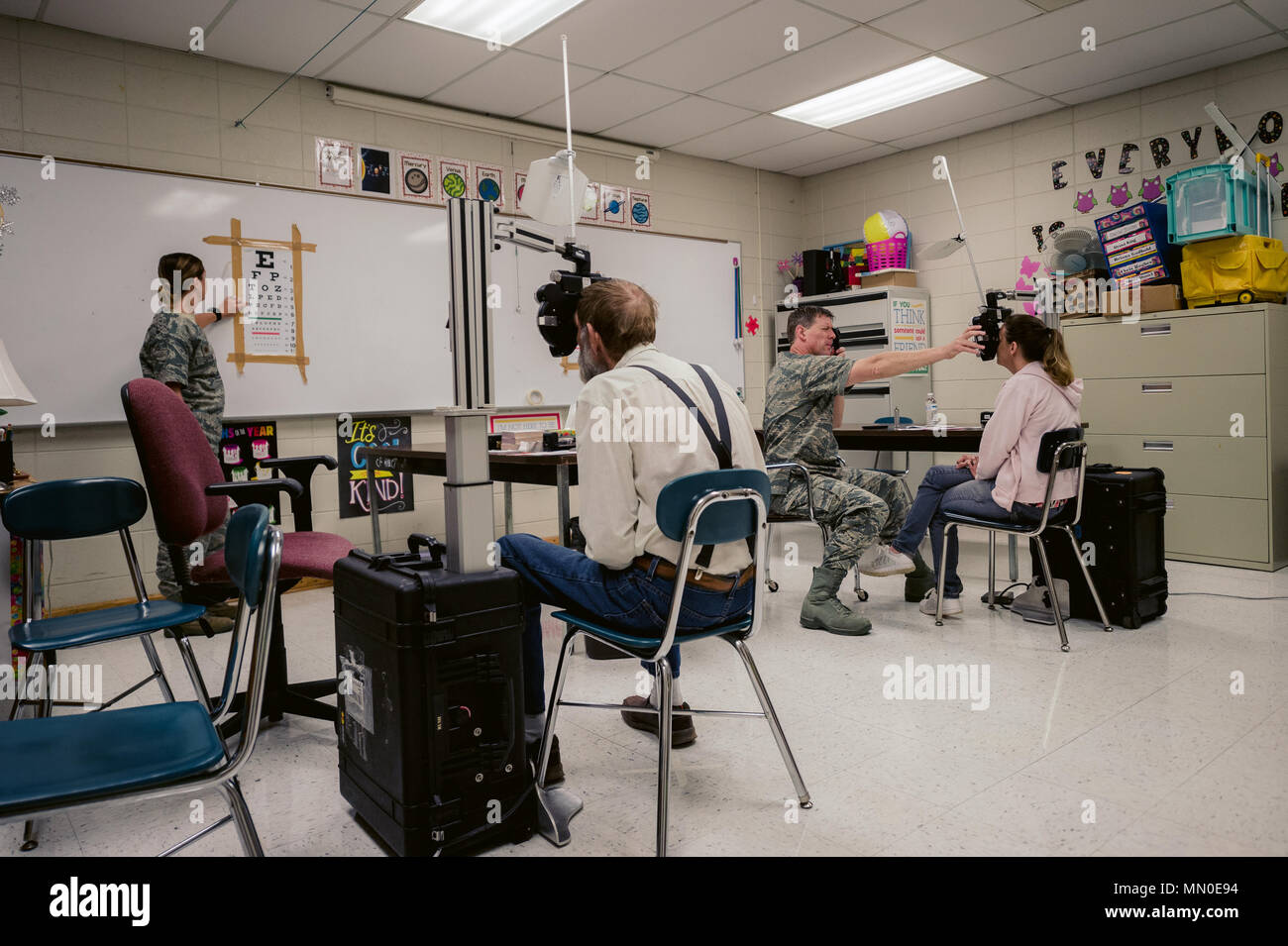 Air Force Maj. Jennifer Carver, an optometrist assigned to the 165th ...