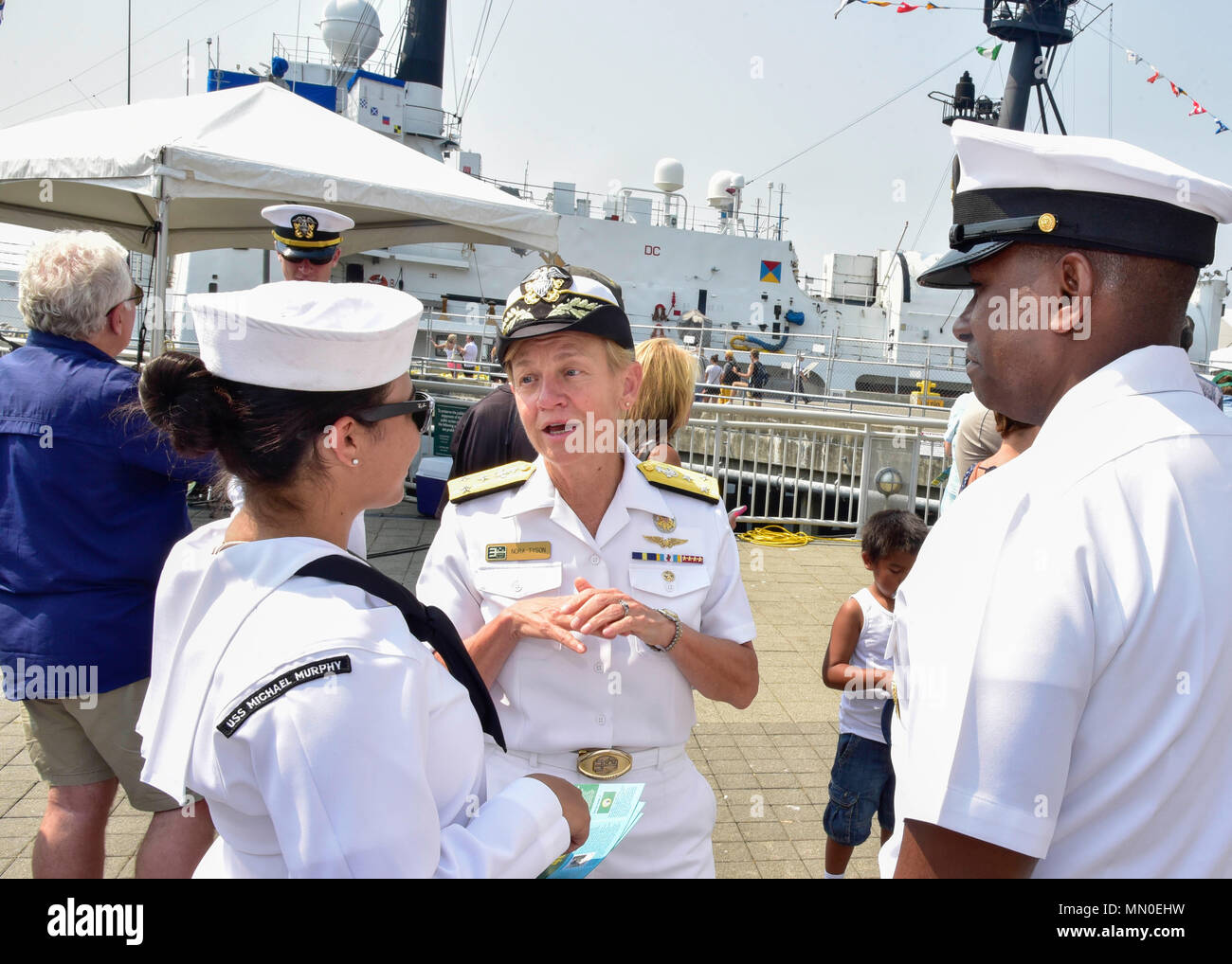 70803-N-MT581-103 SEATTLE (Aug. 03, 2017) Vice Adm. Nora Tyson, center ...