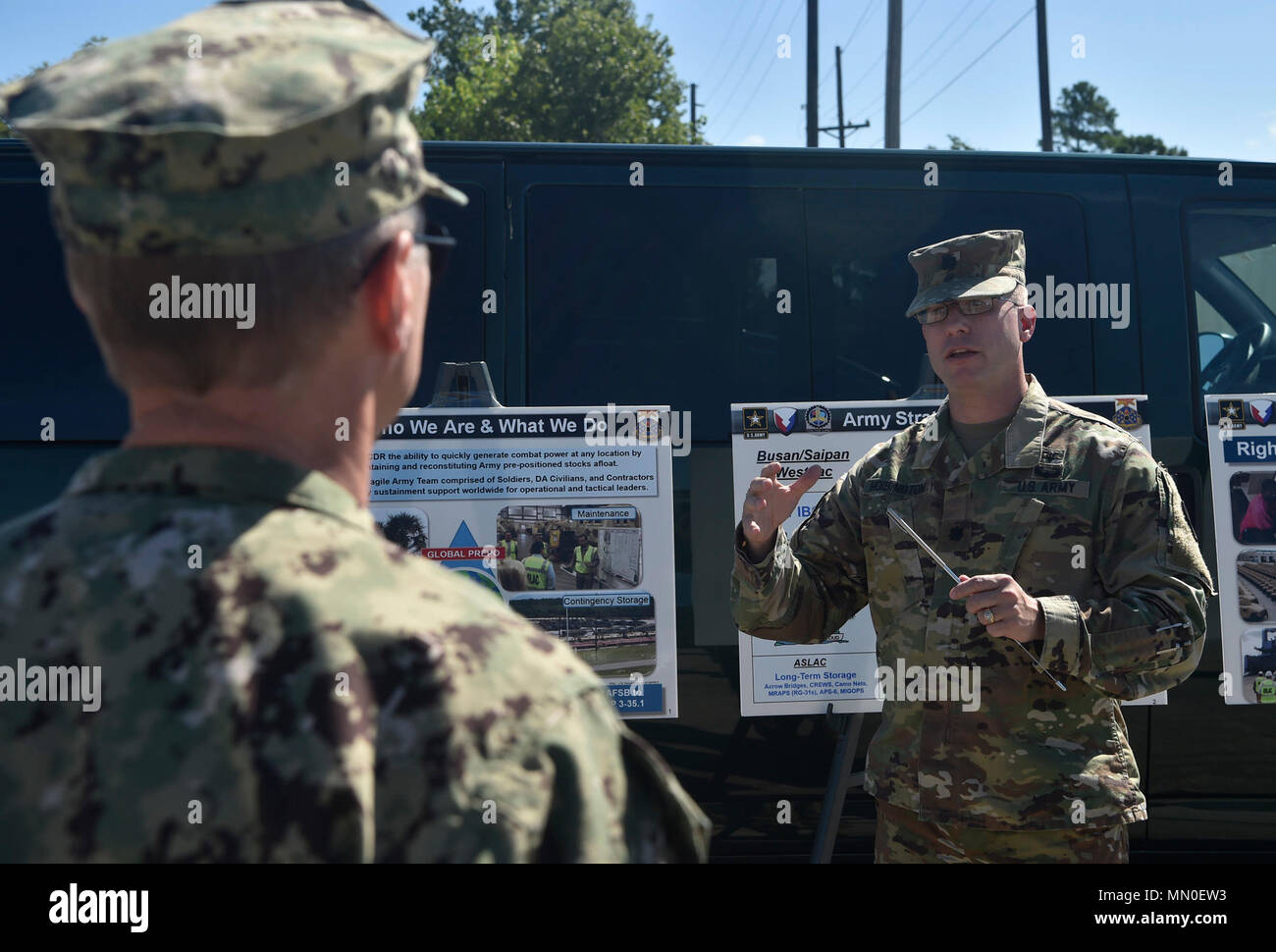 Lt. Col. Kenneth Hoisington, right, U.S. Army Logistics Activity ...