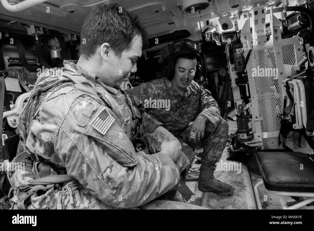 Sgt. Travis Moshier, of Bradford, Pennsylvania, recounts the previous ...