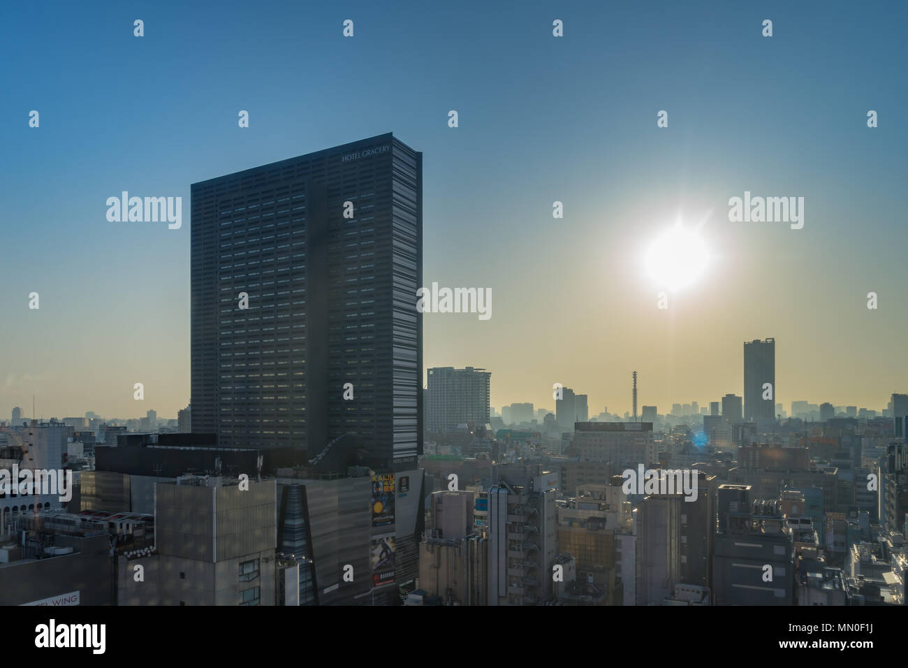 Tokyo, Japan - March 27, 2018: Tokyo Skyline high rise buildings in the ...