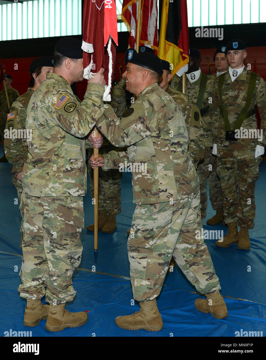 Lt. Col. Philip C. Knight-Sheen outgoing commander, Landstuhl Regional ...