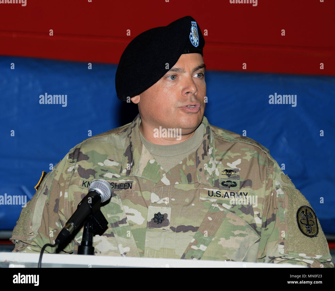 Lt. Col. Philip C. Knight-Sheen outgoing commander, Landstuhl Regional ...