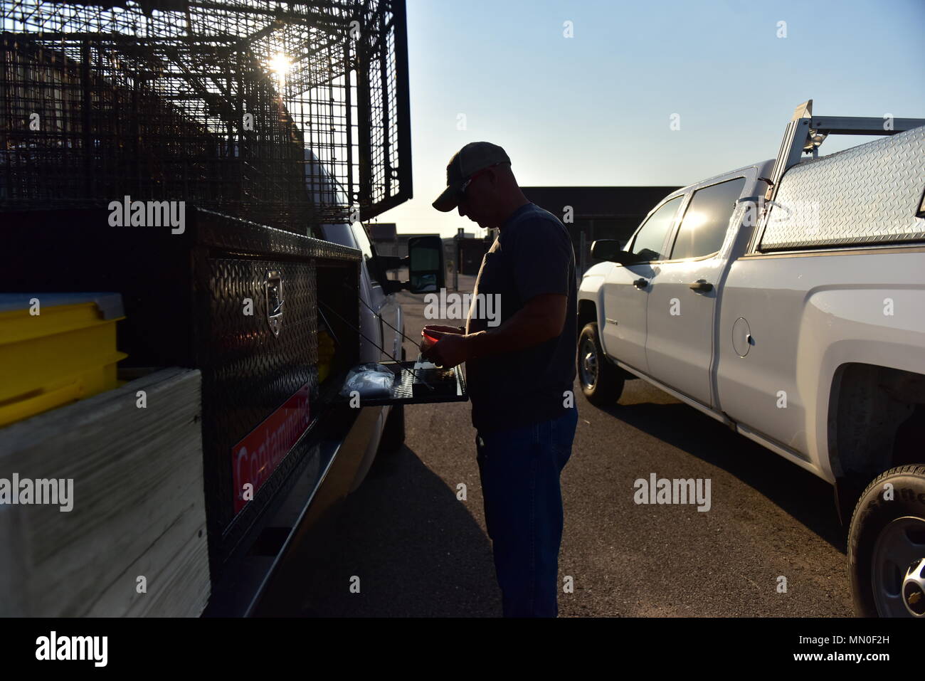 Jim Ivie, a pest control specialist assigned to the 509th Civil ...