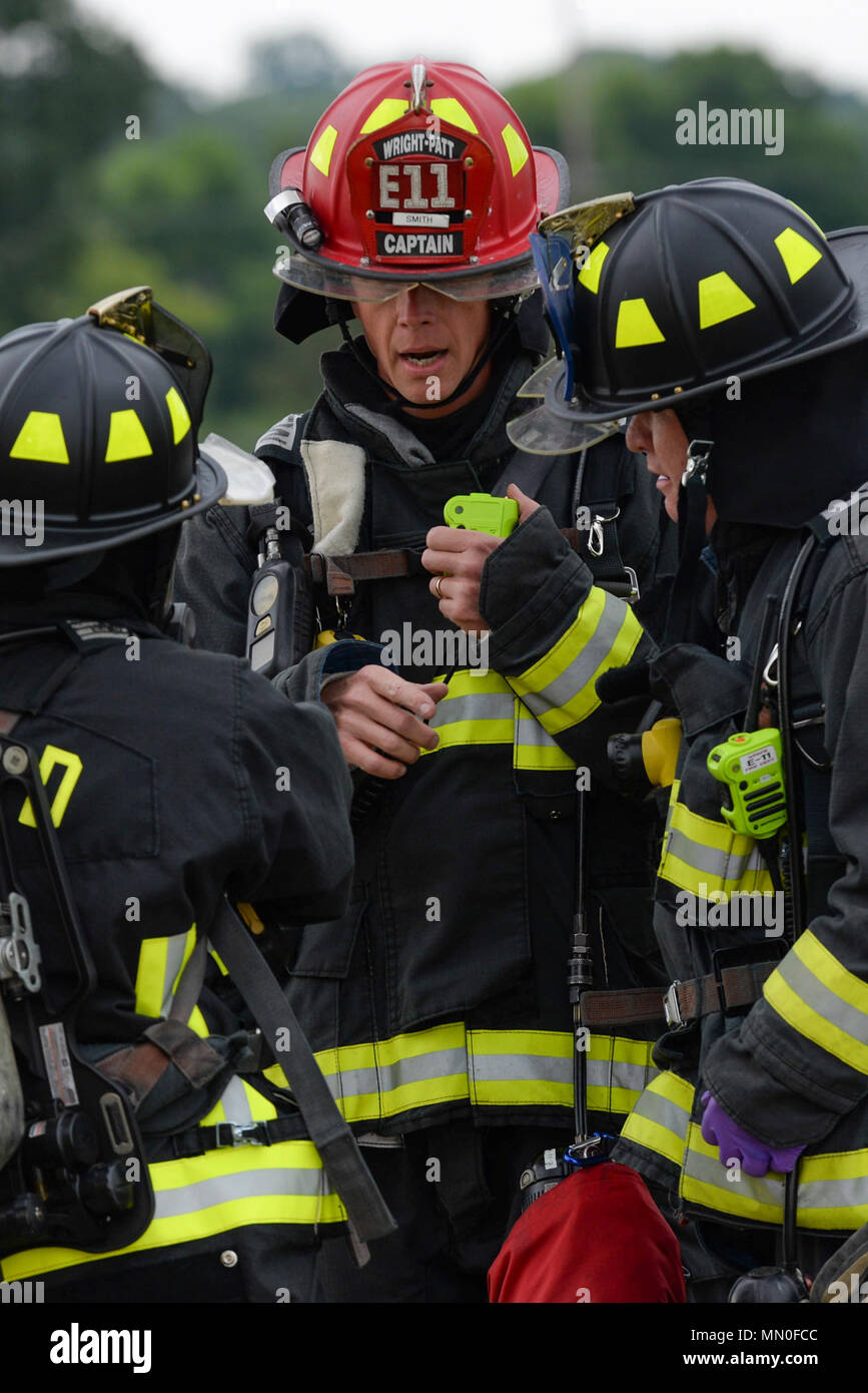 788th Civil Engineer Fire Department Capt. Matthew Smith gives ...