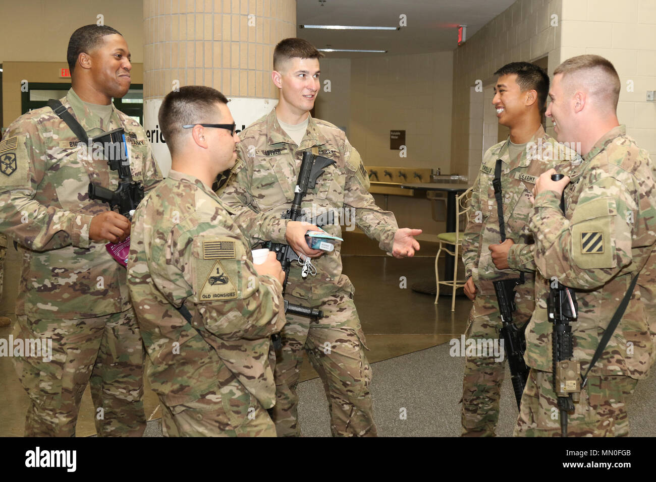 Soldiers of 3rd Infantry Division Headquarters relax at the Hunter Army ...