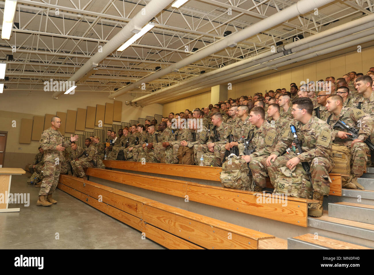 Maj. Gen. Lee Quintas, 3rd Infantry Division commanding general, speaks ...