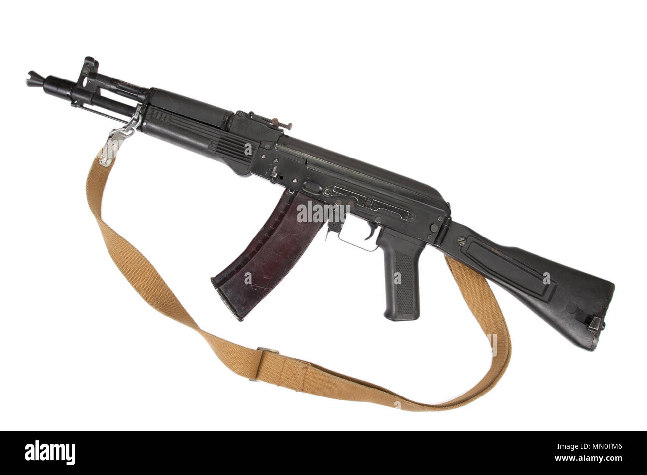 russian kalashnikov AK assault rifle on white Stock Photo - Alamy