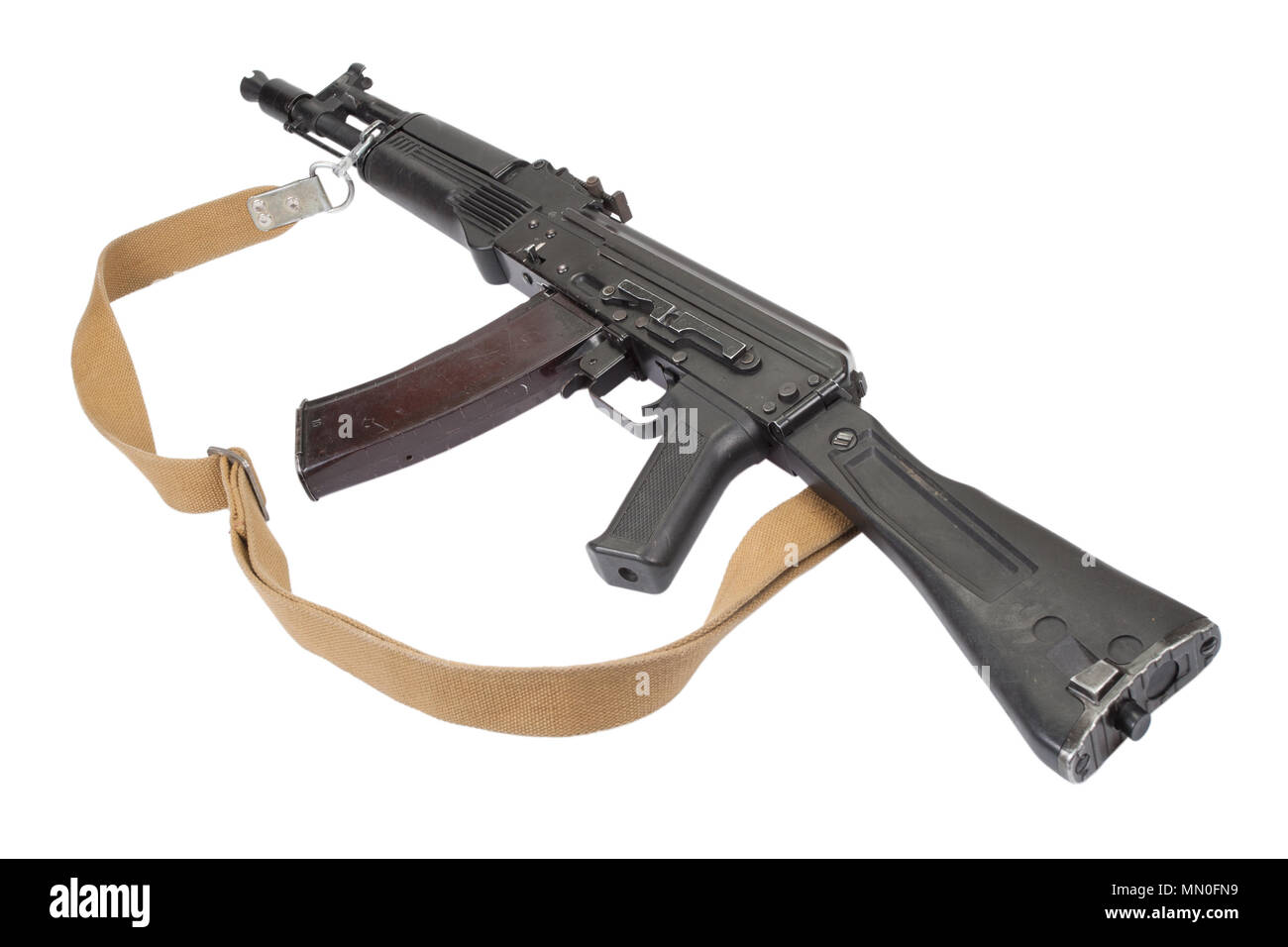 russian kalashnikov AK assault rifle on white Stock Photo - Alamy