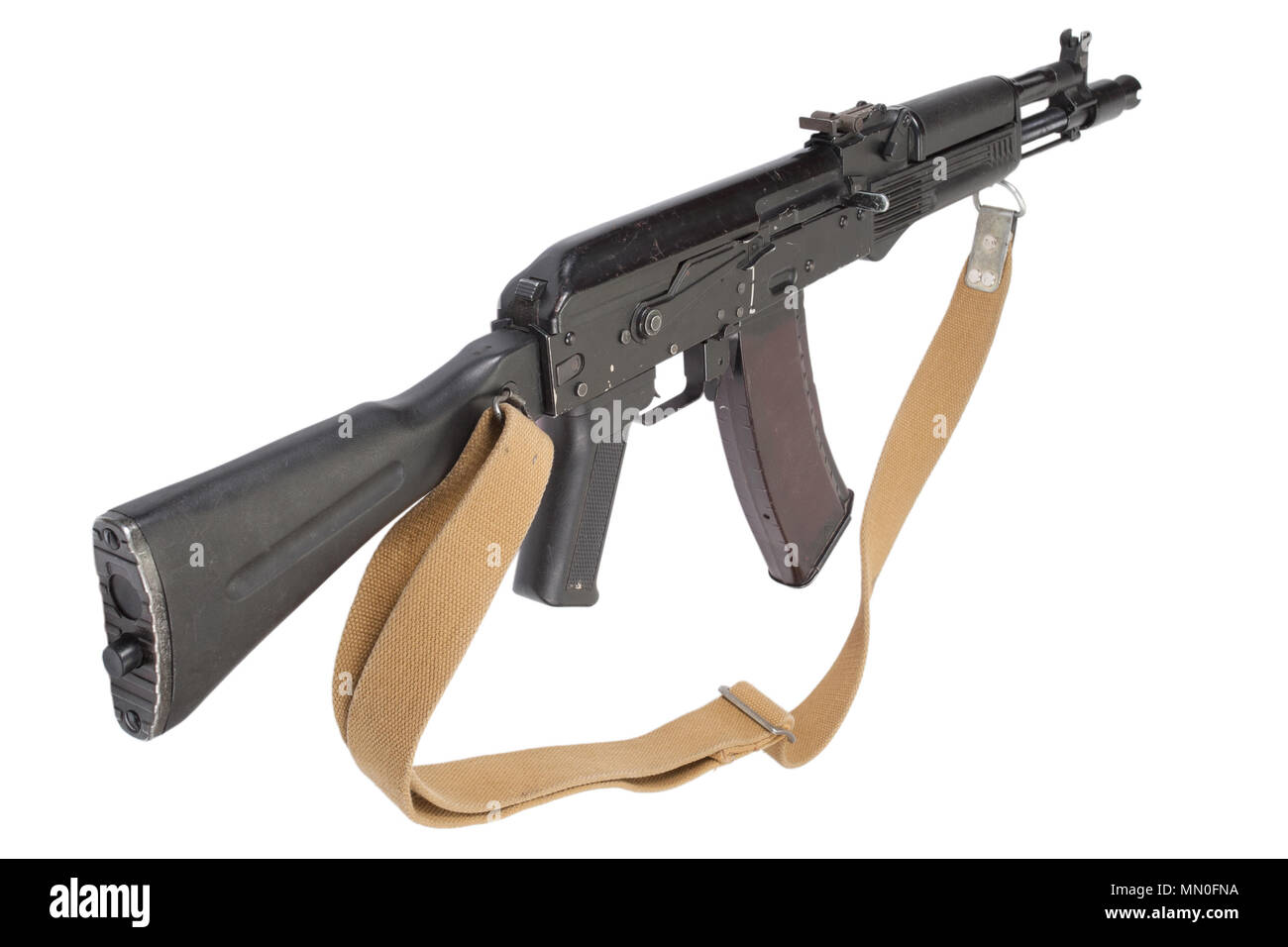 russian kalashnikov AK assault rifle on white Stock Photo - Alamy