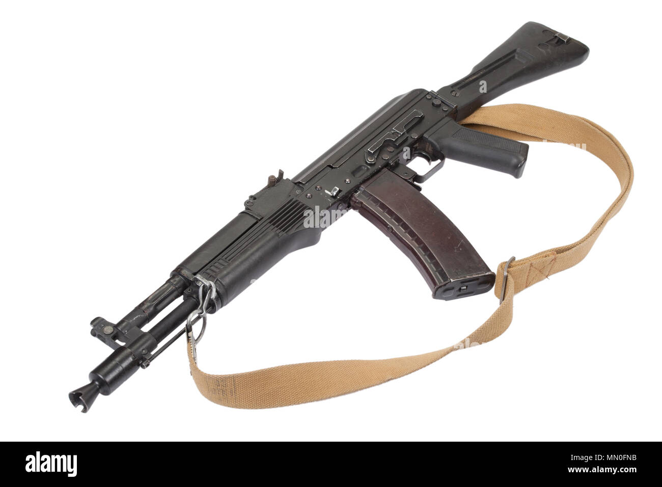 russian kalashnikov AK assault rifle on white Stock Photo - Alamy