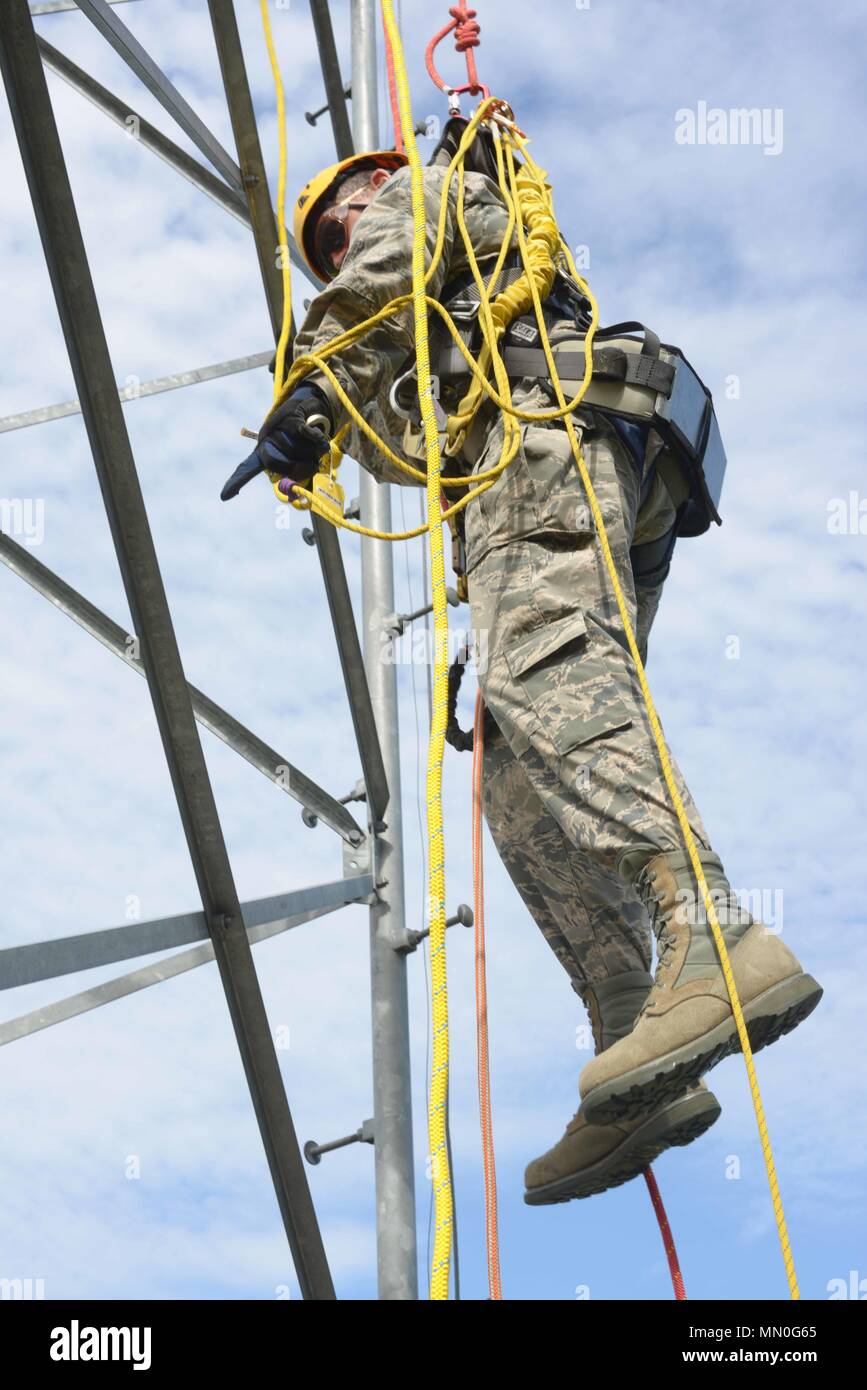 U.S. Air Force Staff Sgt. David Kearns with the 243rd Engineering ...
