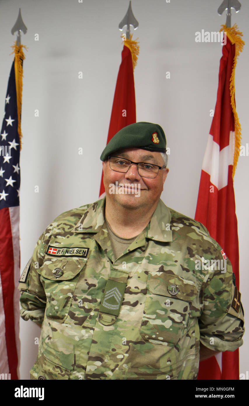 Danish Home Guard Sgt. 1st Class Peder Nielsen, of Home Guard Company ...