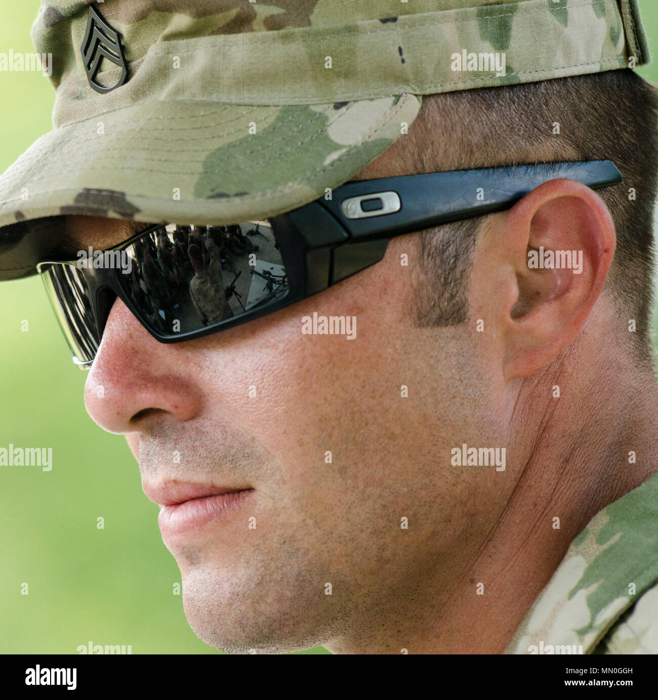 U.S. Army Reserve Staff Sgt. Daryl Reed, a trainer assigned to the 3rd ...