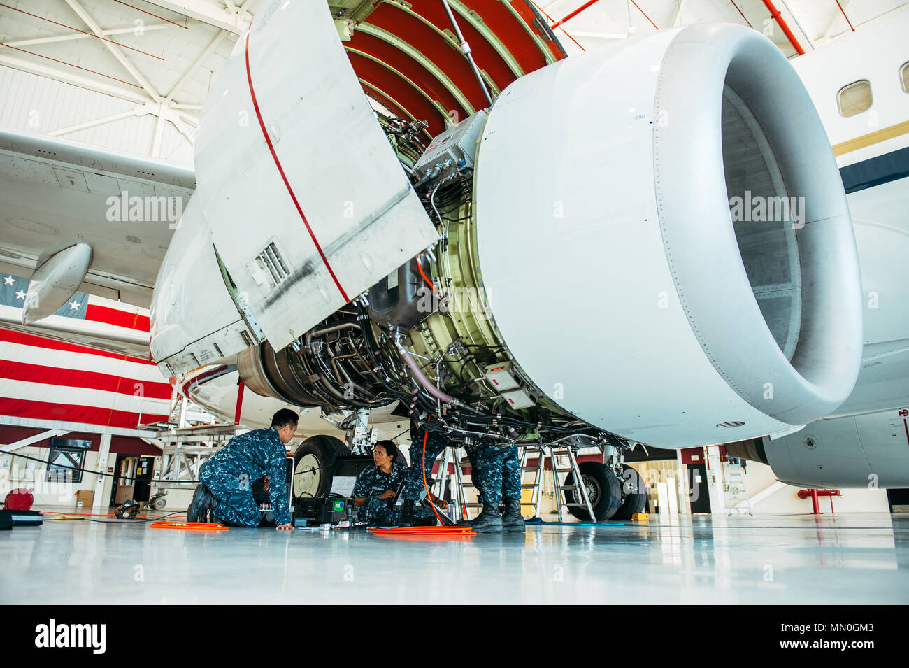 Naval Aircrewman Mechanical 1st Class Laura Spaulding, assigned to the ...