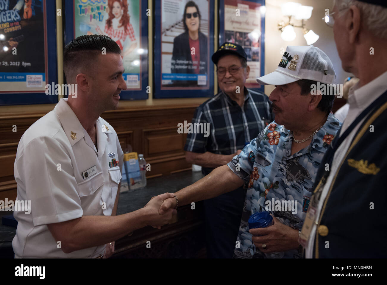 GALVESTON, Texas (Aug. 6, 2017) Musician 1st Class Justin Cody meets ...