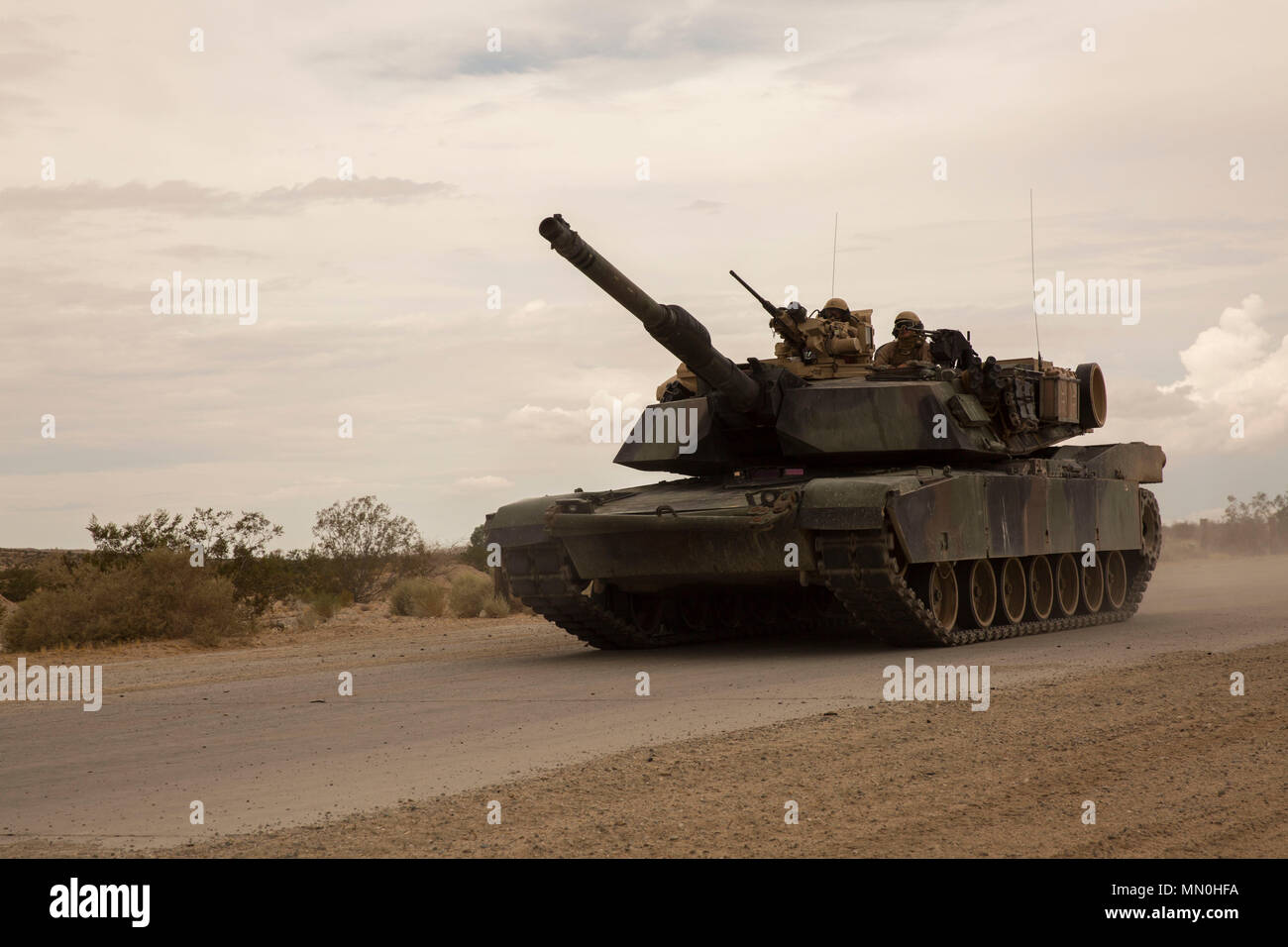 A U.S. Marine Corps M1A1 Abrams tank with 1st Tank Battalion, Marine ...