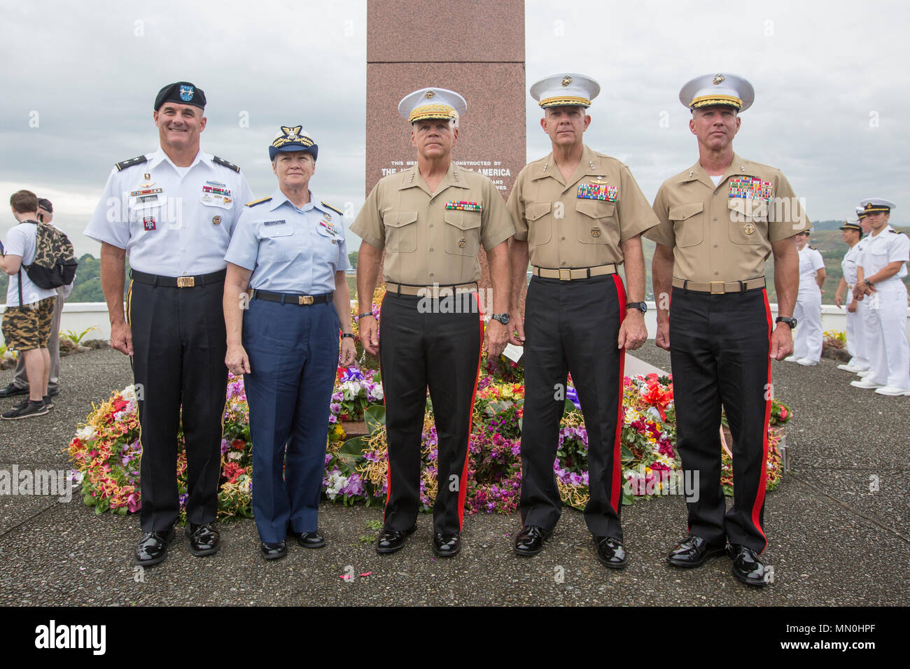 From left, U.S. Army Maj. Gen. Charles A. Flynn, deputy commanding ...
