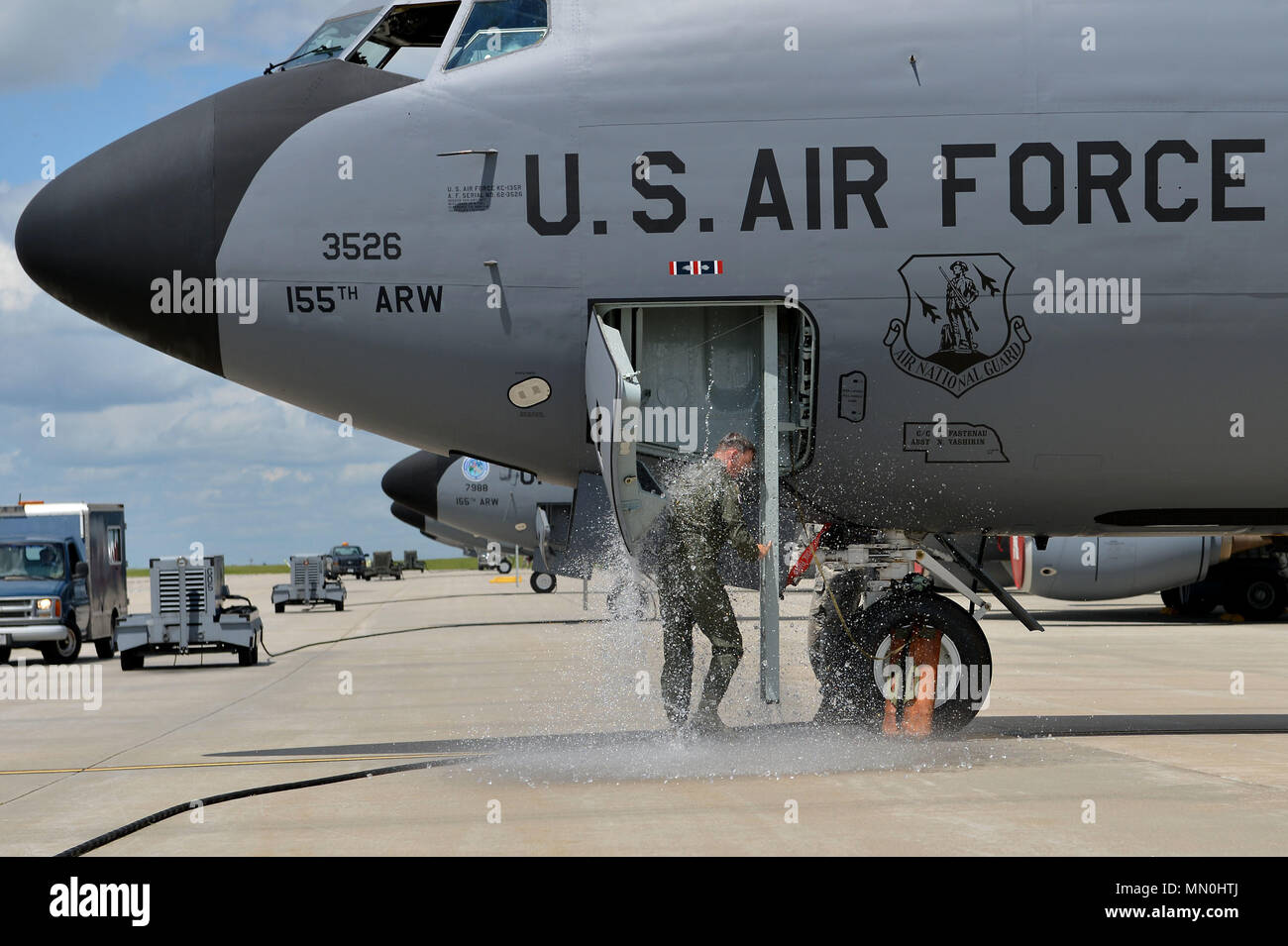 Col. James R. "Bob" Stevenson, commander of the 155th Air Refueling ...