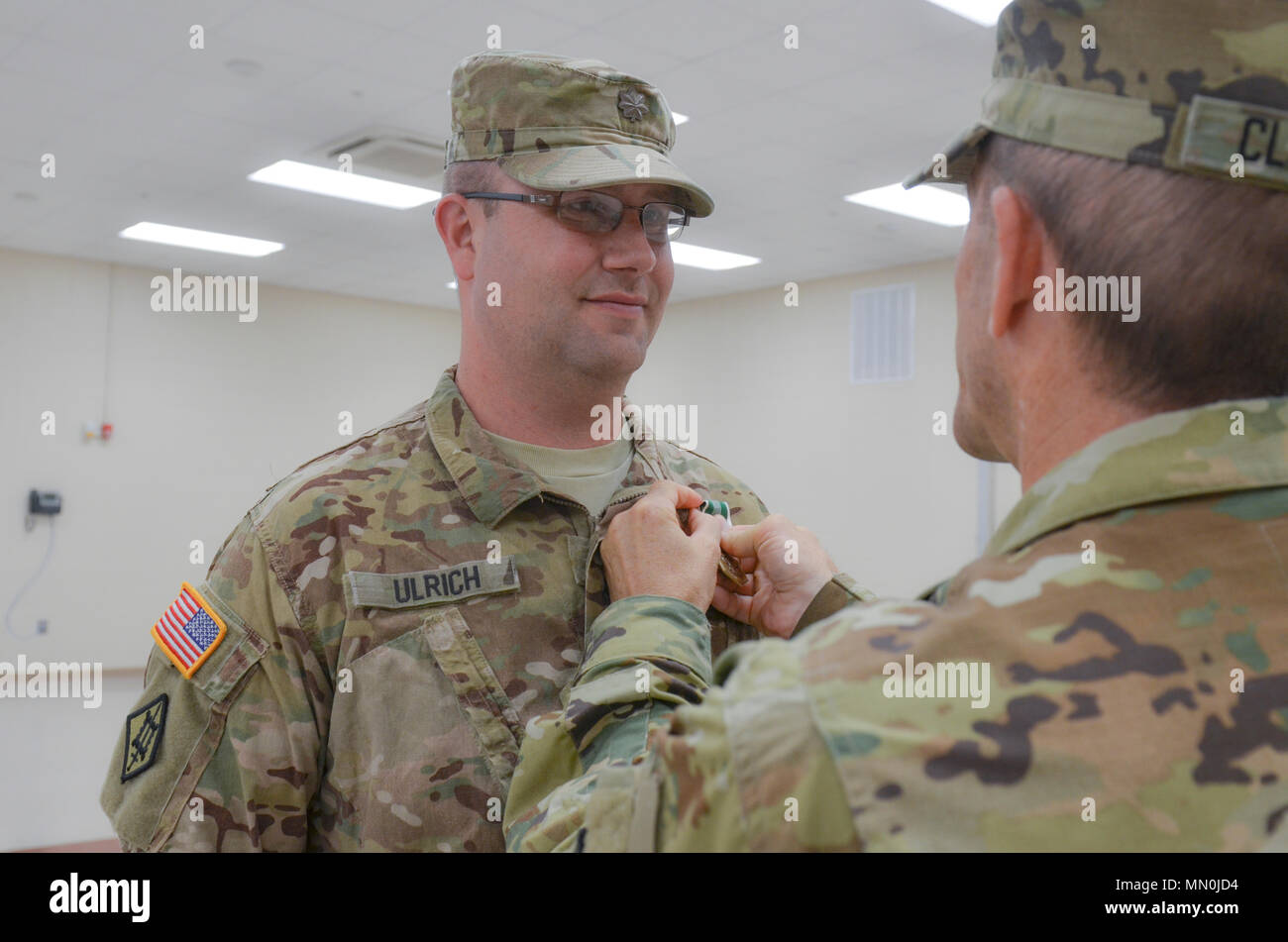 Maj. Joshua Ulrich, the outgoing detachment commander of Camp McCain ...