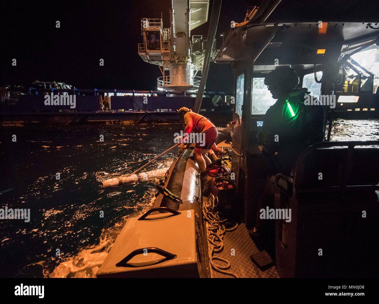 170806-N-SF508-472 ATLANTIC OCEAN (Aug. 6, 2017) Sailors assigned to ...