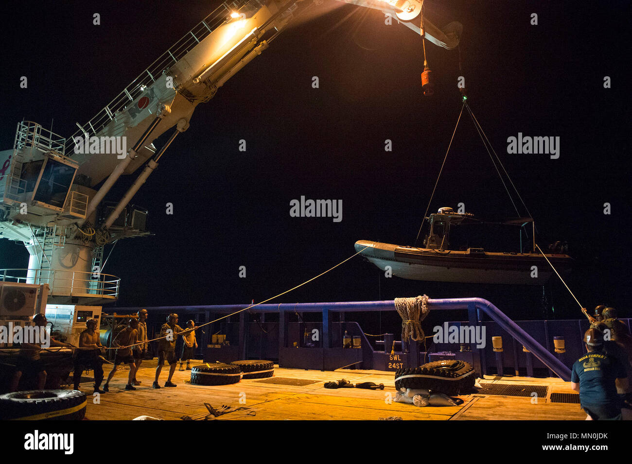 170804-N-SF508-722 ATLANTIC OCEAN (Aug. 4, 2017) Sailors assigned to ...