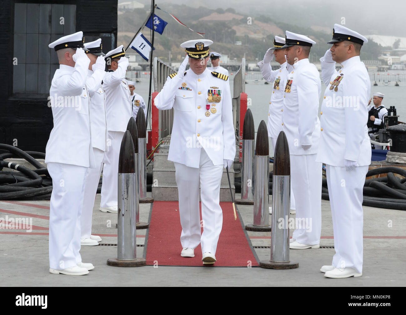 170803-N-HF252-0193 SAN DIEGO (August 3, 2017) Capt. Brian Davies is ...
