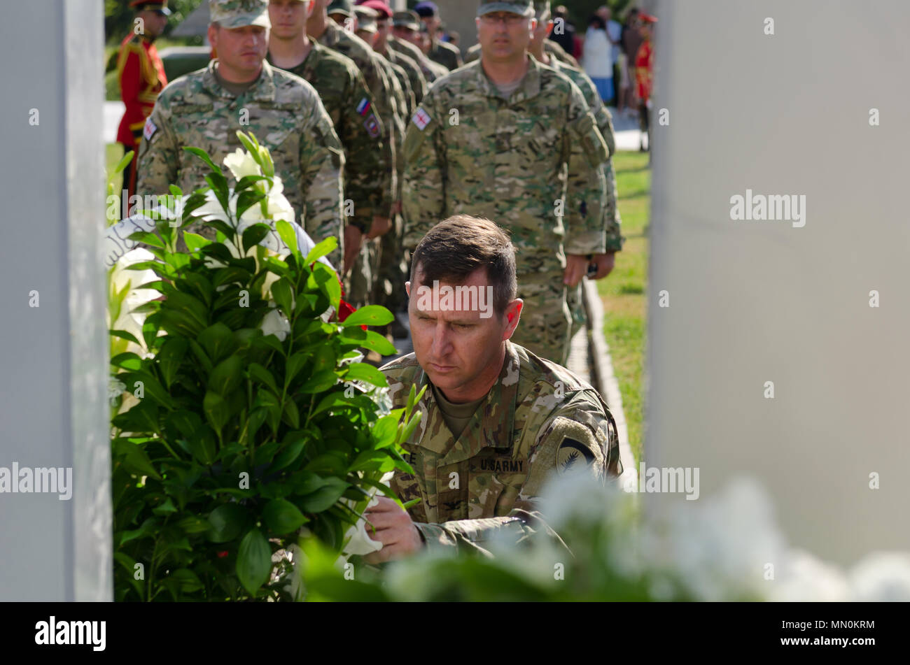 Col. Dennis Wille, deputy exercise director for Noble Partner, along ...